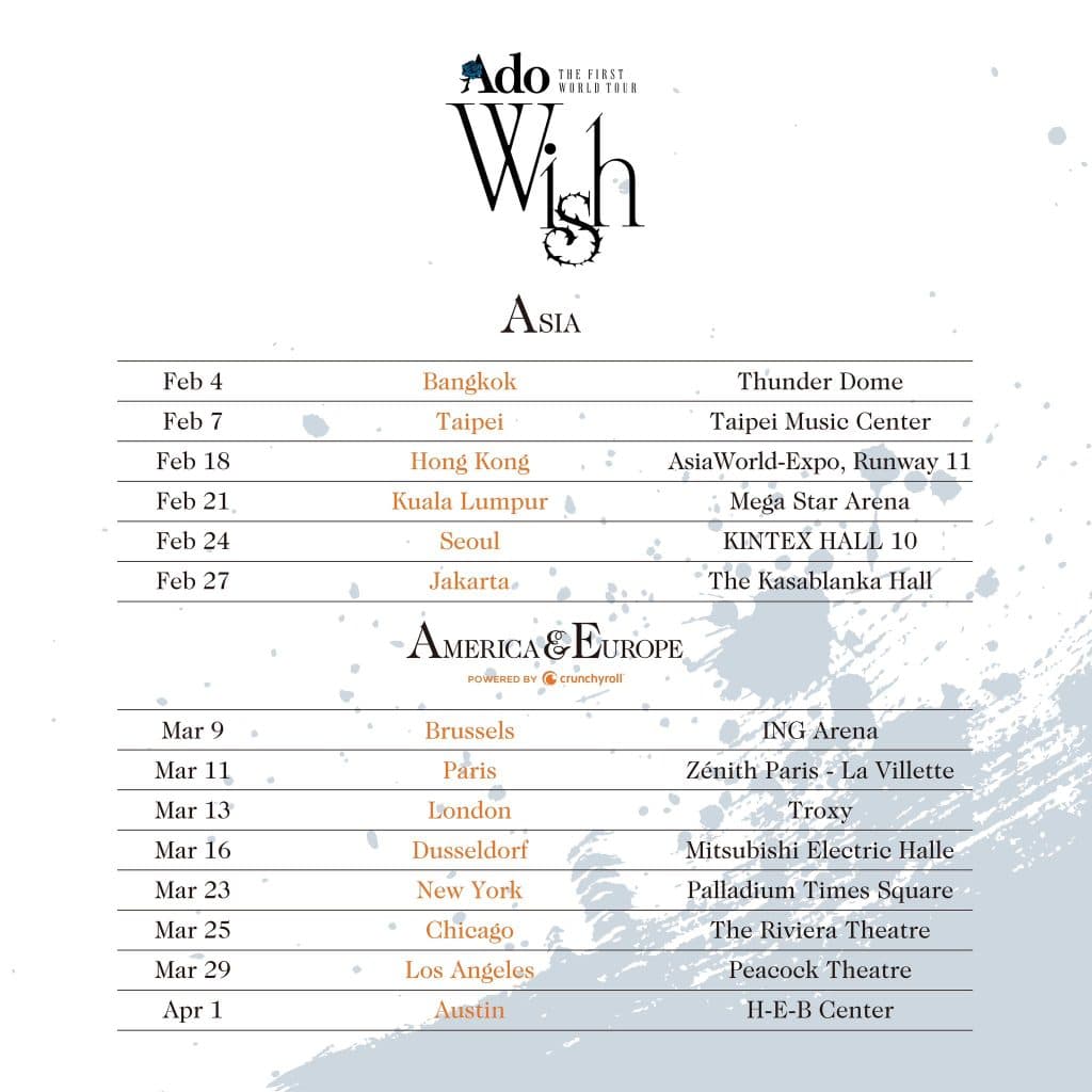 Ado : une Date en France pour la tournée mondiale Wish